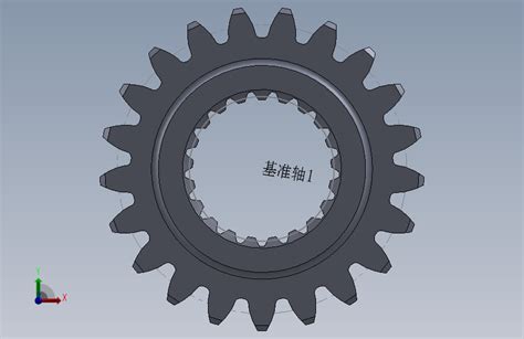200 37 134 1 主动常啮合齿轮 渐开线花键 SOLIDWORKS 2020 模型图纸下载 懒石网