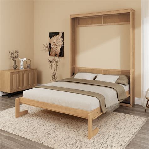 Bay Isle Home™ Solid Wood With Murphy Bed Cabinet Space Saving Bed With