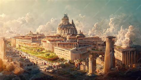 Premium Photo Raster Illustration Of Ancient City Of Ancient Greece