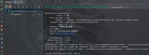 Spring Boot干货系列:(十二)spring Boot使用单元测试 嘟嘟独立技术 Spring Boot干货系列:(十二)spring Boot使用单元测试 嘟嘟独立技术