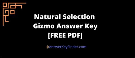 Natural Selection Gizmo Answer Key 2025 [free Pdf] Answerkeyfinder