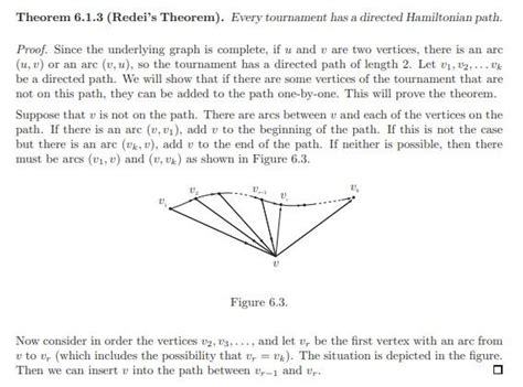 solved theorem 6 1 3 redei s theorem every tournament has