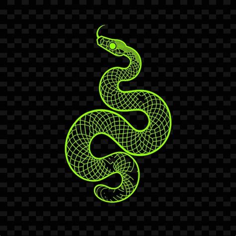 Premium Psd Png Spiral Ginger With Python Coil Motifs And Deconstructed Icon Outline Animal