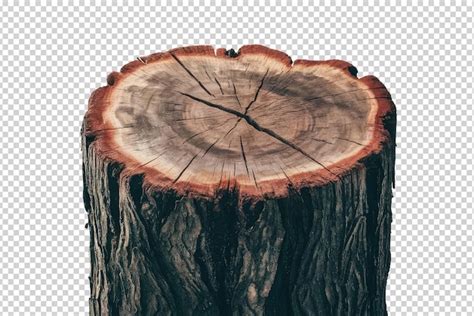 A Cut Out Of A Cut Tree Trunk With A Pencil On It Premium AI Generated PSD