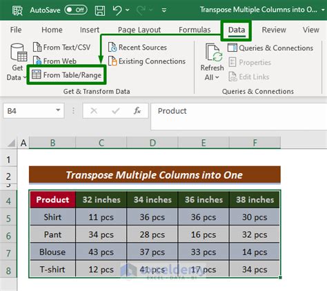 How To Transpose Multiple Columns Into One Column In Excel 3 Methods