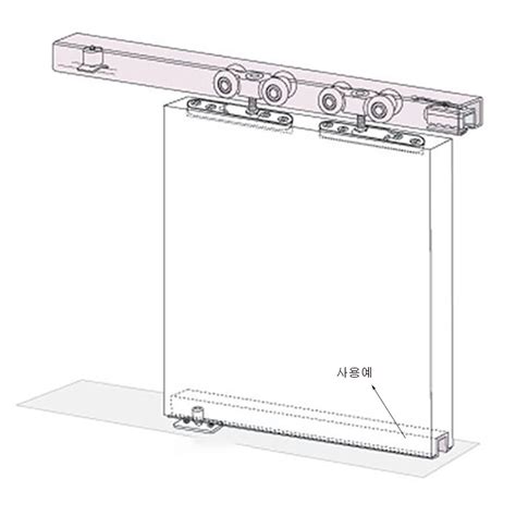 철물다나와 [슬라이딩도어부속 레일 미닫이문 하부레일 45번 2m]