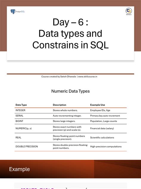 6 Sql Data Types And Constrains In Sql Pdf Data Type Boolean Data Type