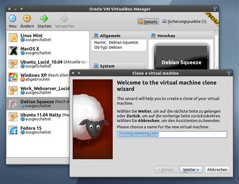 Virtualbox 4 1 Beta1 Mit Der Möglichkeit Vms Zu Clonen Linux Und Ich