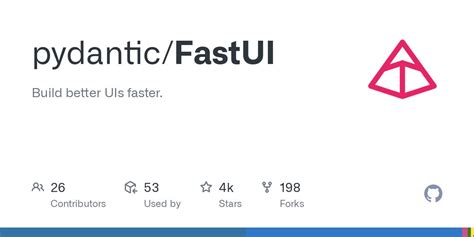 Github Pydanticfastui Build Better Uis Faster Johni Douglas Marangon