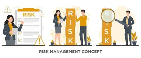 Premium Vector Flat Vector Risk Management Concept Illustration