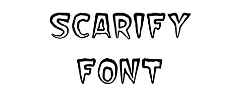 Scarify Font Dafontstyle