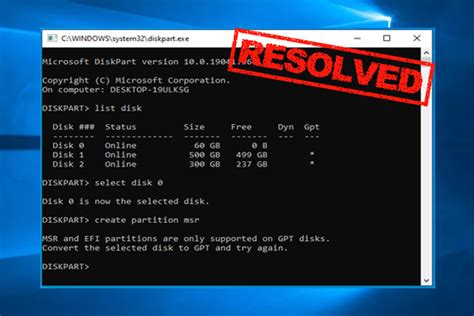 Msr And Efi Are Only Supported On The Gpt Disk Full Fix