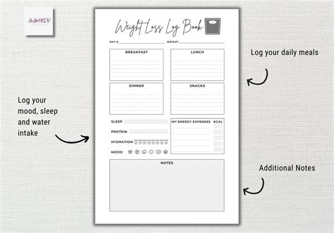 Weight Loss Log Book At Karima Parker Blog