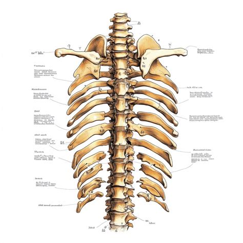 Premium Photo Thoracic Vertebrae Anatomy Labeled Diagram Explanation