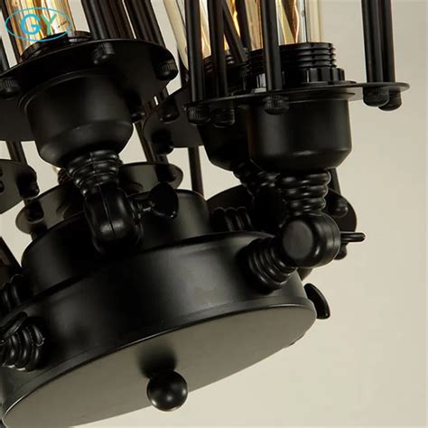 Ac100 240v 52 57 센치 메터 8 개 E27 T30 에디슨 전구 펜던트 샹들리에 산업 카페 레스토랑 에디슨 Lustres 램프 거실