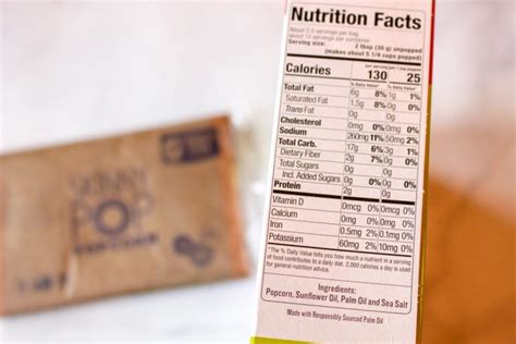 Skinny Pop Microwave Popcorn Nutrition Facts Besto Blog