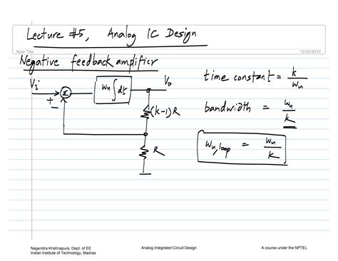 Analog Circuit Design By Nagendra Krishnapur A Ppt