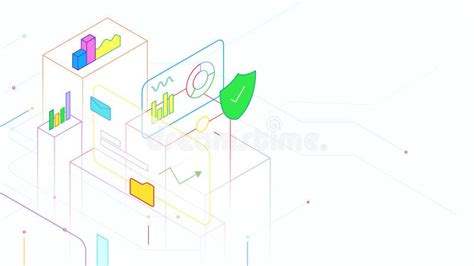 Data Statistical And Analysis Isometric Vector Illustration Background Stock Vector