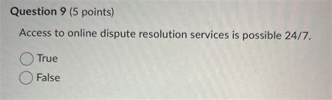 Solved Question 9 5 ﻿pointsaccess To Online Dispute