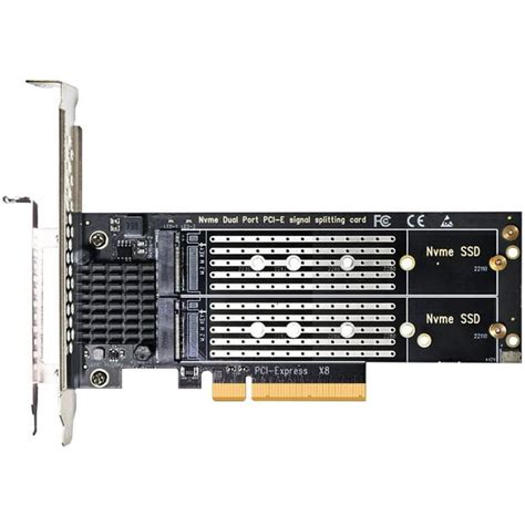 dual m 2 pcie nvme adapter without pcie splitter function pcie