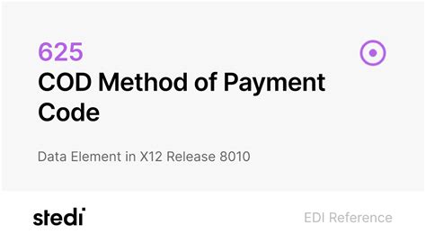 X12 Edi 625 Cod Method Of Payment Code Stedi