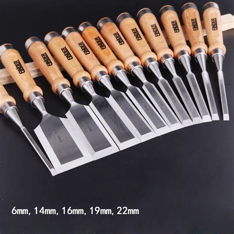 5pcs Set 6 14 16 19 22mm Carving Chisel Carpenter Tools Flat Woodworking Chisel Set Professional