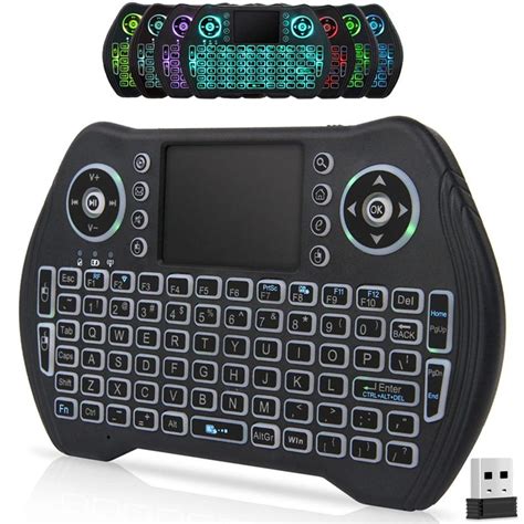 Bl Mini Wireless Keyboard Remote Control With Touchpad Mouse Combo Backlit 2 4ghz Mini Keyboard