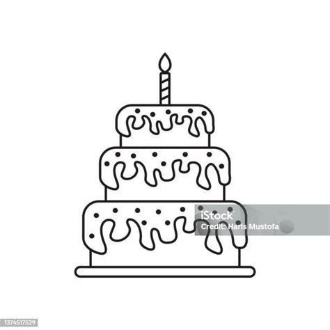 생일 케이크 아이콘 디자인 템플릿 벡터 격리 일러스트레이션 생일에 대한 스톡 벡터 아트 및 기타 이미지 생일 기념일 디자인 Istock