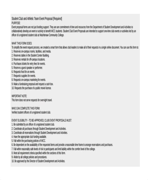 Event Proposal Examples To Download