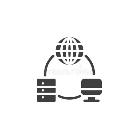 Computer Network Connection Vector Icon Stock Vector Illustration Of Vector Filled 303261446