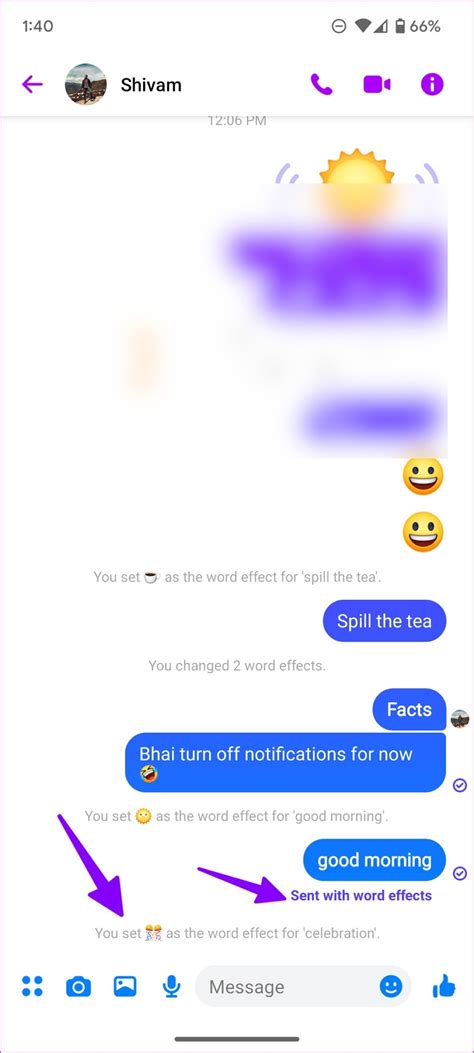 How To Add Special Effects To Words On Facebook Messenger Guiding Tech