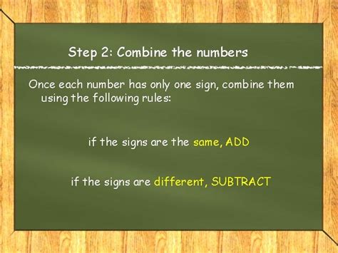 combining signed numbers adding and subtracting signed numbers