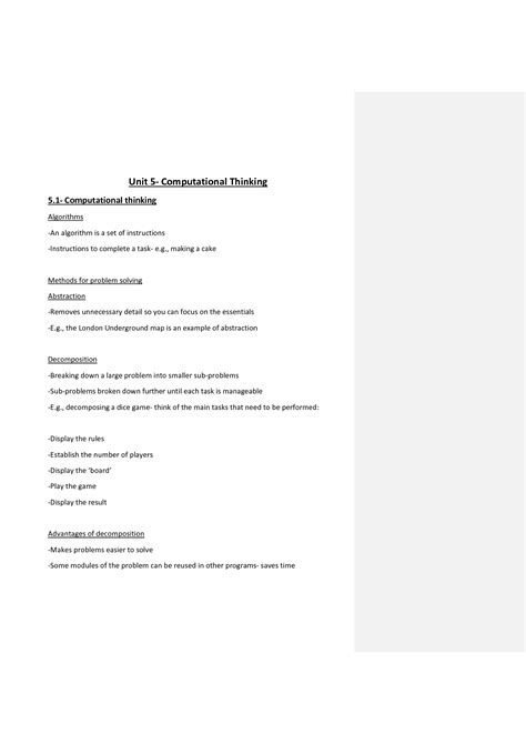 SOLUTION OCR GCSE Computer Science Paper Notes Studypool