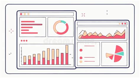 Tablet With Analytics Dashboard Data Presentation Vector Design Generative Ai Stock Vector