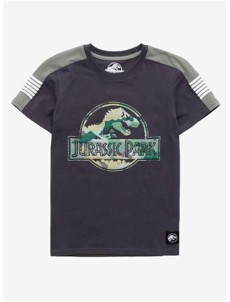 Jurassic Park Camo Logo Youth T Shirt Boxlunch Exclusive Boxlunch