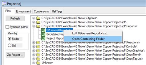 project window syscad documentation
