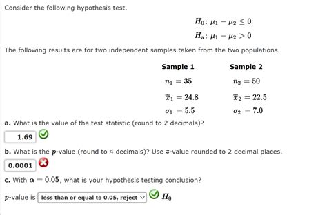 Solved Consider The Following Hypothesis Test Chegg