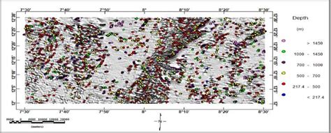 Euler Deconvolution Solutions Plotted On Shaded Relief Map Of Svd