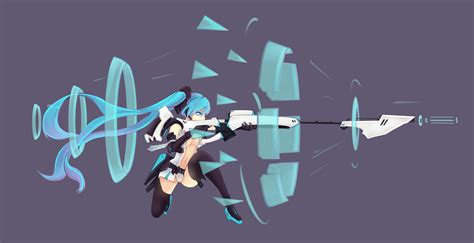 Hatsune Miku Long Hair Miku Append Monday720 Twintails Vocaloid