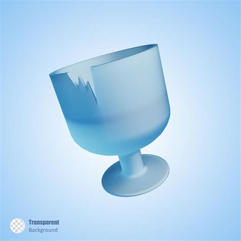 Premium Psd Break Glass In 3d Render Design