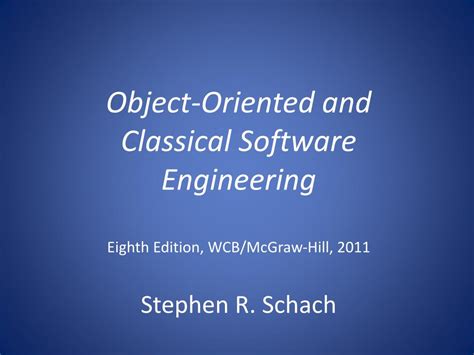 Ppt Object Oriented And Classical Software Engineering Eighth Edition Wcb Mcgraw Hill 2011