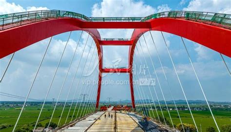 安徽庐江无岳高速兆河特大桥施工稳步推进 人民图片网