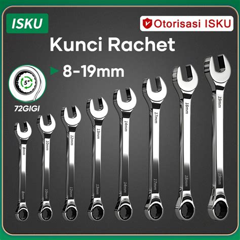 Jual Isku Kunci Rachet 72gigi 8 19mm Kunci Ring Pas Bolak Balik Kunci