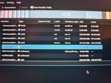 How Can I Merge Two Unallocated Spaces In Kde Partition Manager5116gb