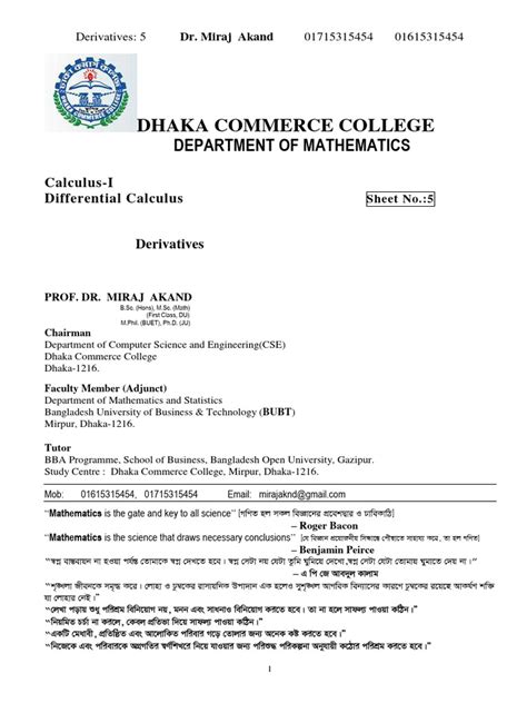 5 Derivatives Pdf Mathematics Mathematical Analysis