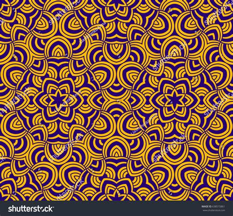 Flower Radial Hexagon Seamless Vector Ornament Stock Vector Royalty Free 638515861 Shutterstock