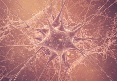 Microscopic Of Neuron Brain Cell Network Interconnected Nerve Cells