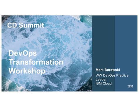 Devops Transformation Workshop Ppt