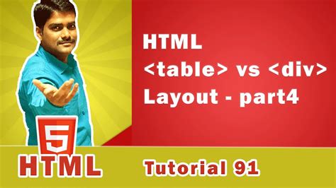 Html Table Vs Div Layouts Part 4 Html Tutorial 91 🚀 Youtube