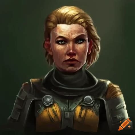 Portrait Of A Female Bodyguard From Warhammer 40k